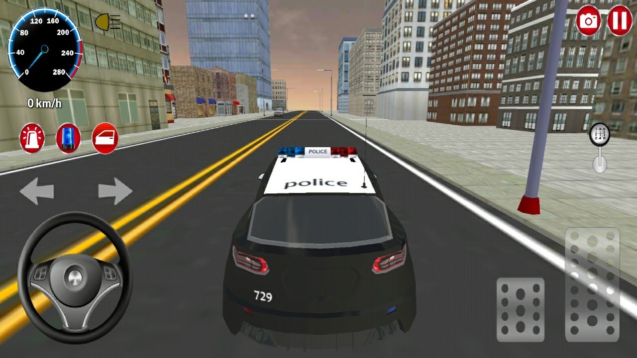 Mobil Polisi Patroli Di Jalan Ibu Kota - Mobil Balap Polisi Simulator ...