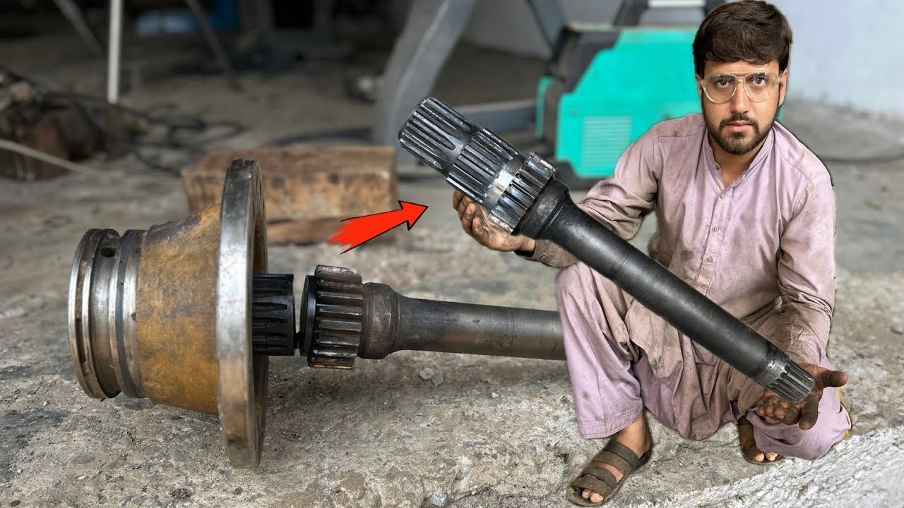 How a Skilled Machinist Restored a Completely Damaged Axle Shaft to ...