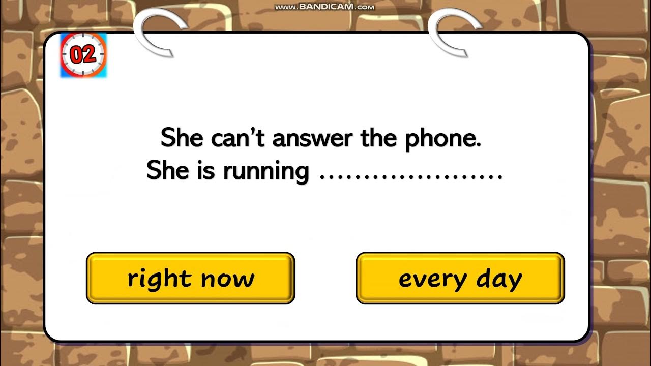 Quiz Game - Simple present tense vs present continuous tense - LEARN ...