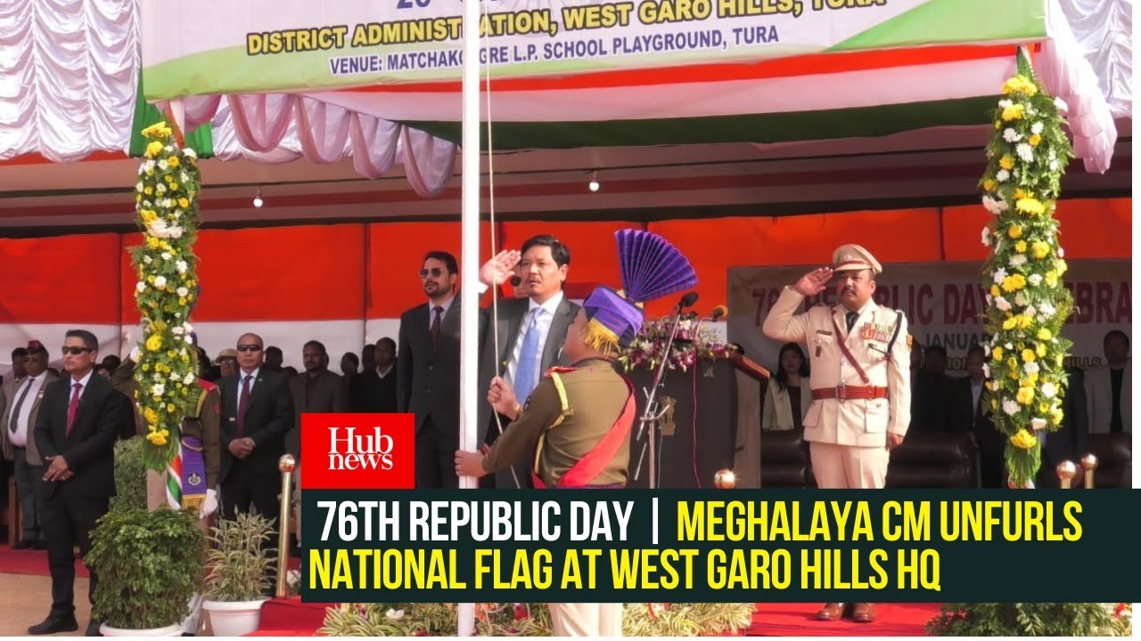 76th Republic Day | Meghalaya CM Unfurls National Flag at West Garo ...