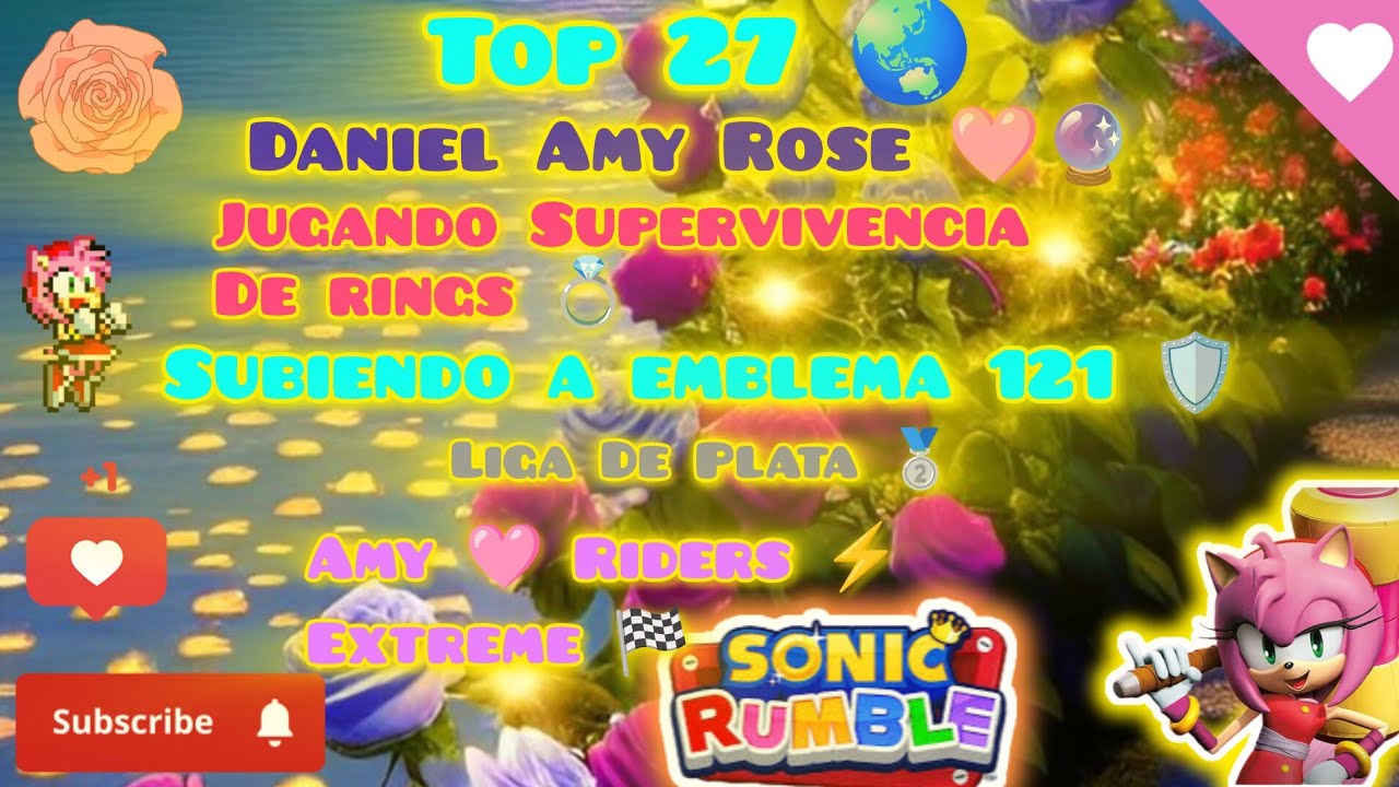 Sonic Rumble Subiendo A Emblema 121 🛡️ Supervivencia De Rings 💍 Amy ...