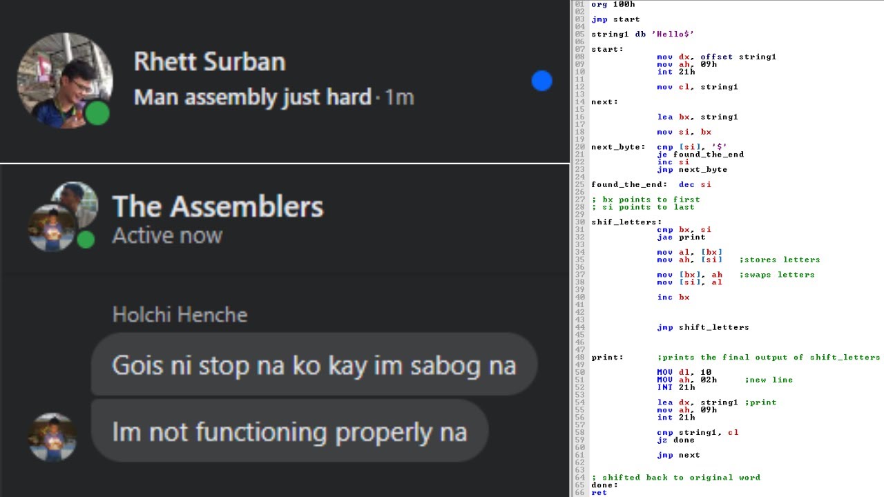 Assembly In A Nutshell (send help) - YouTube