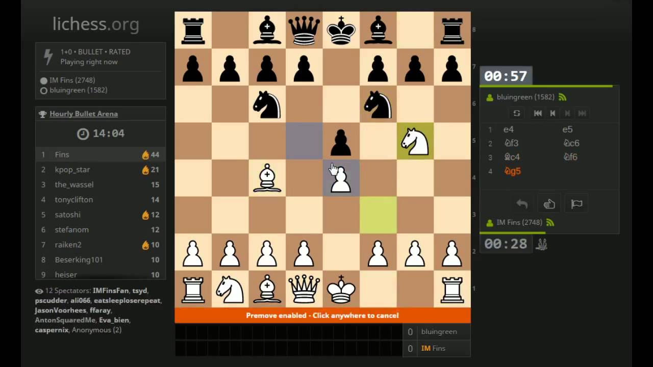 Bullet Chess #127: [Tournament] lichess Bullet Arena - YouTube