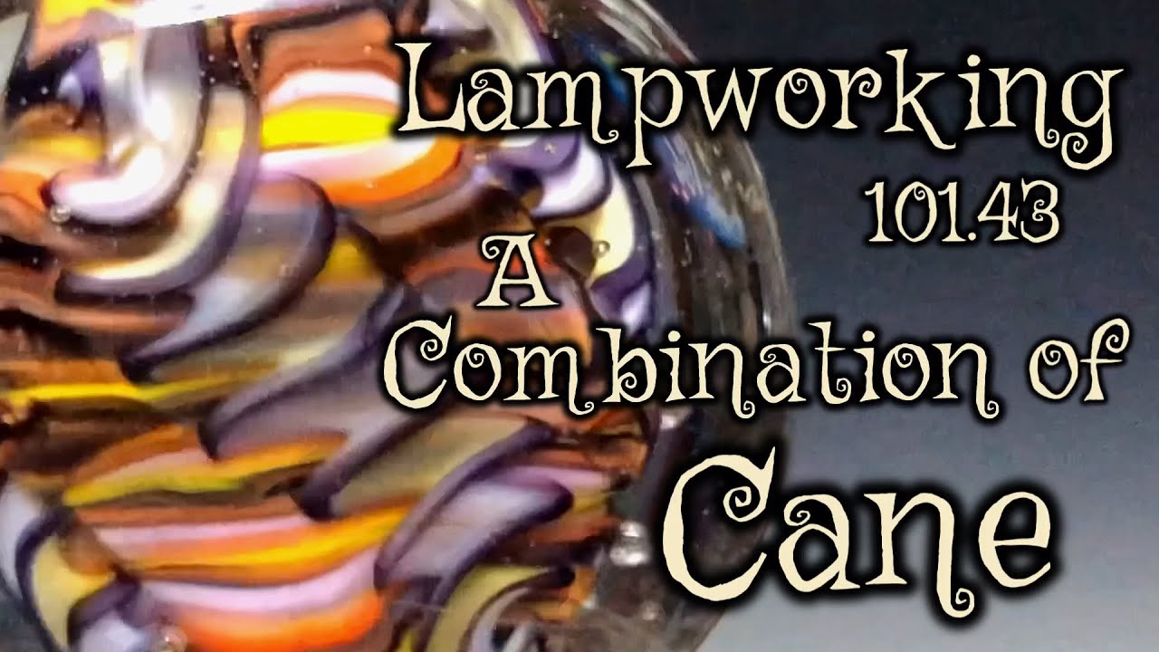 Lampworking / Flameworking - 101.43 - Combining Cane - 104 demo - YouTube
