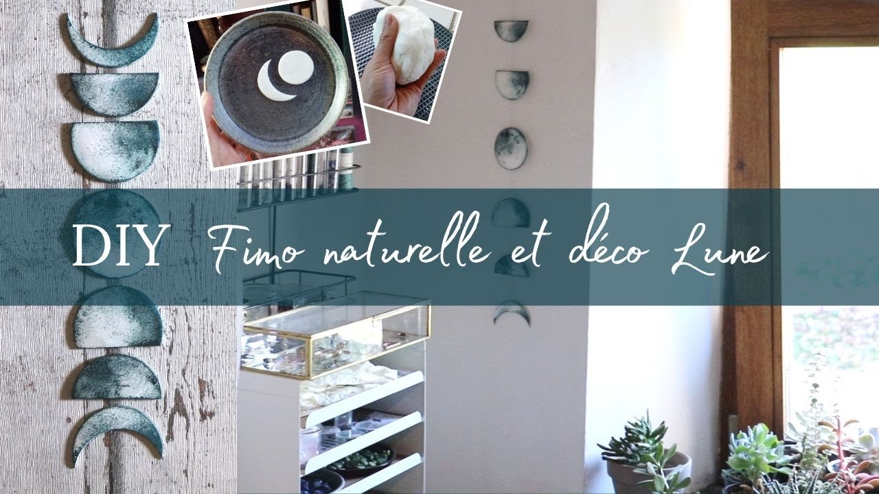 DIY Fimo naturelle/écologique et déco murale Lune | Moon & natural clay ...