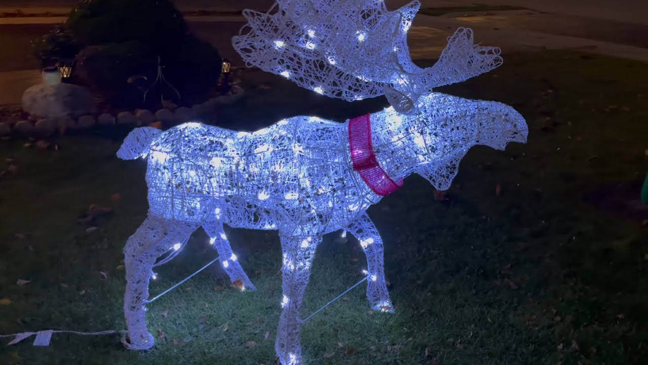 Led Moose Outdoor Christmas Decor