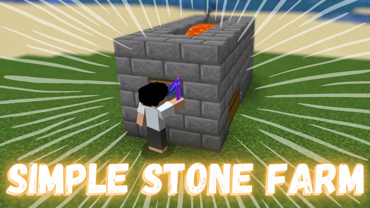 Minecraft simple STONE Farm 1.20 - YouTube