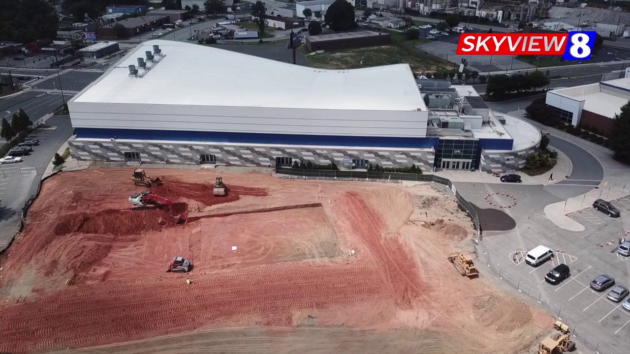 Greensboro Aquatic Center: construction of fourth pool - YouTube