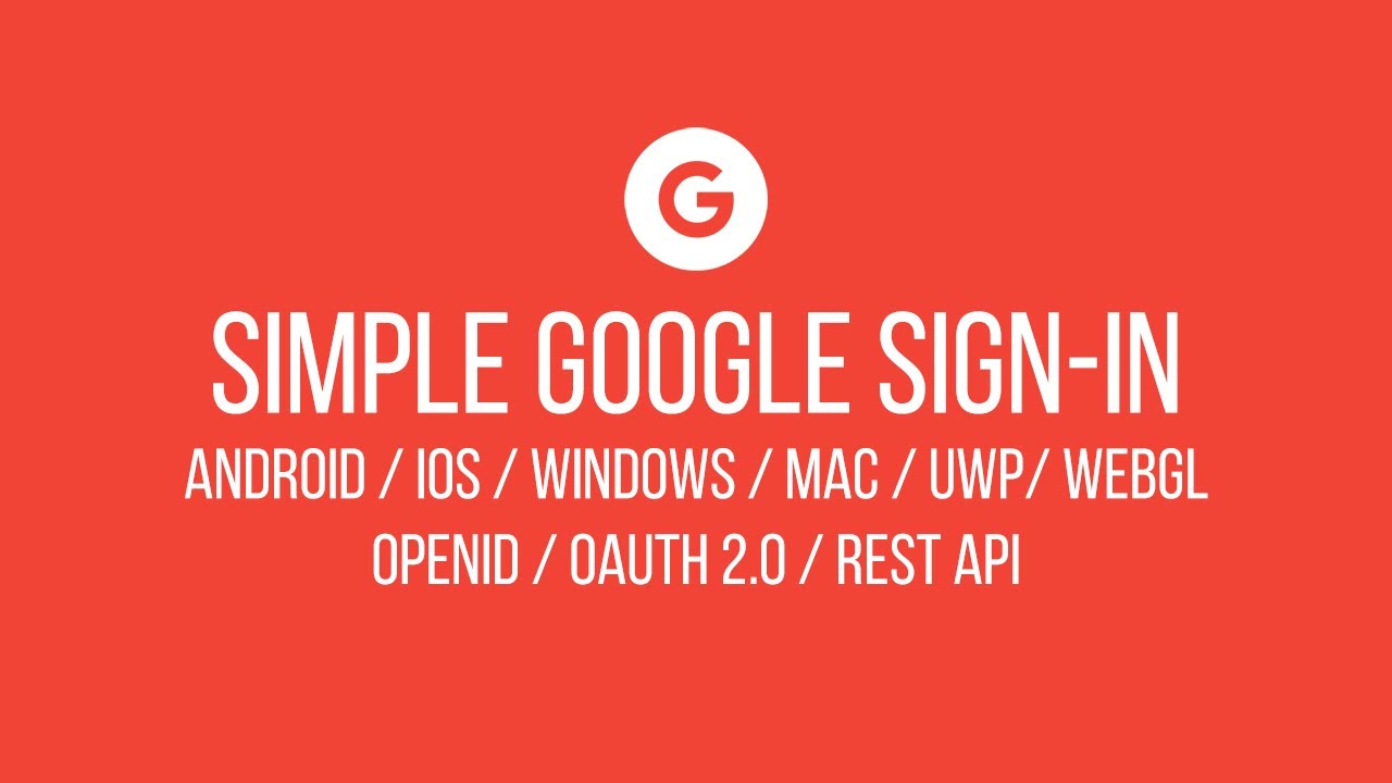 Simple Sign-In with Google (Unity Asset Store) - YouTube
