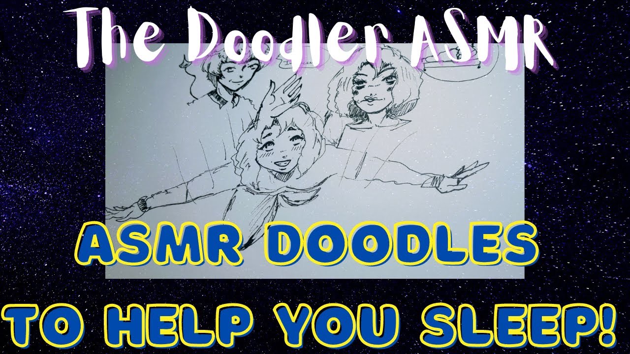 ASMR Doodles for Sleep | Drawing Random Characters! | Whispers for ...