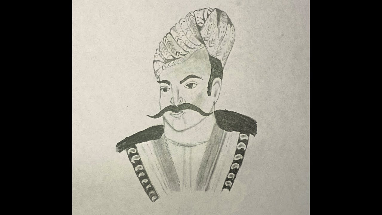 Freedom fighter Rao Tula Ram #drawing #raotularam - YouTube