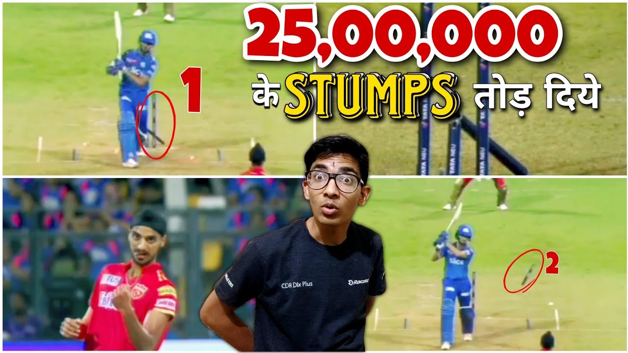 Arshdeep singh stump break in ipl |😱| arshdeep singh stump break full ...