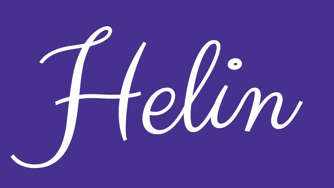 Learn how to Write the Name Helin Signature Style in Cursive Writing ...