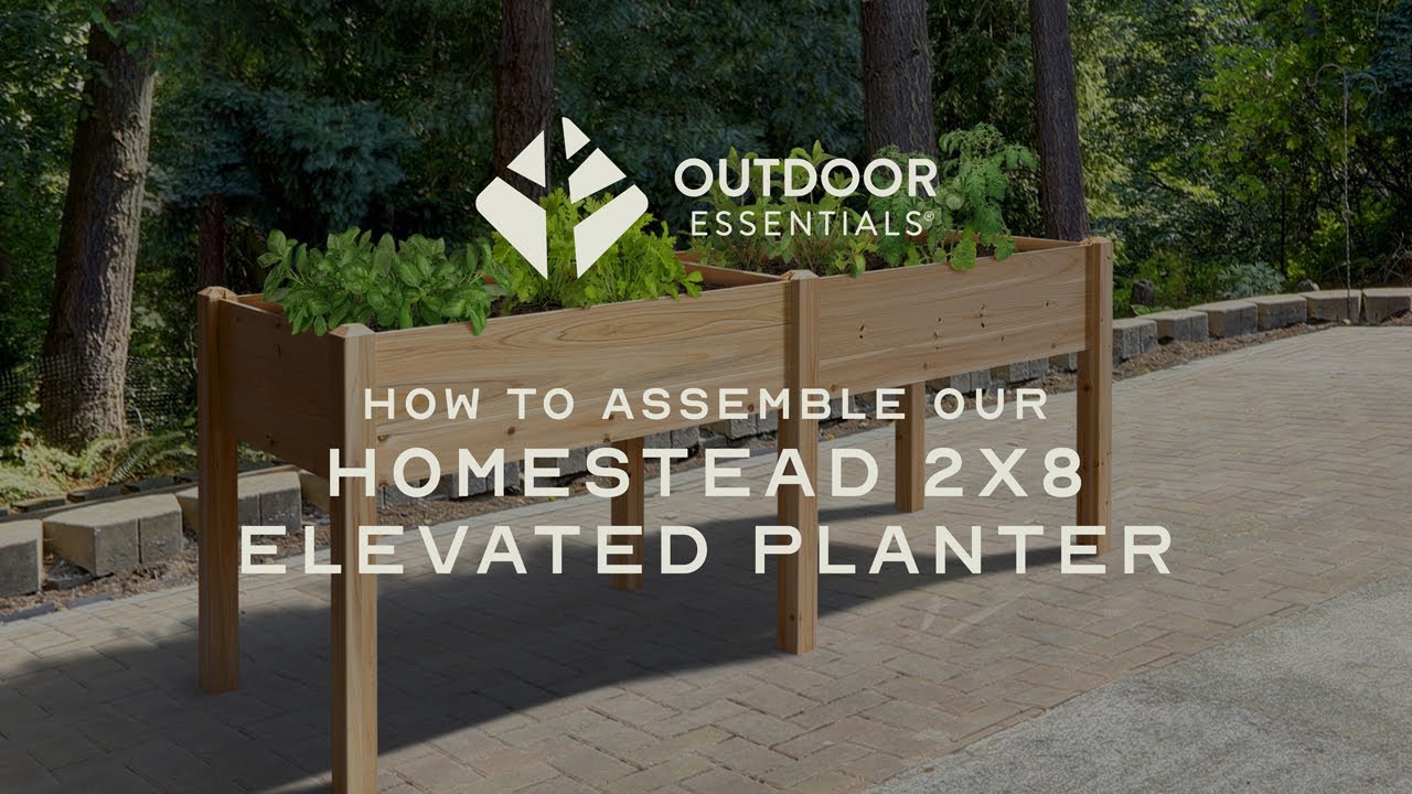 How to Assemble the Homestead 2x8 Cedar Elevated Garden Planter - YouTube