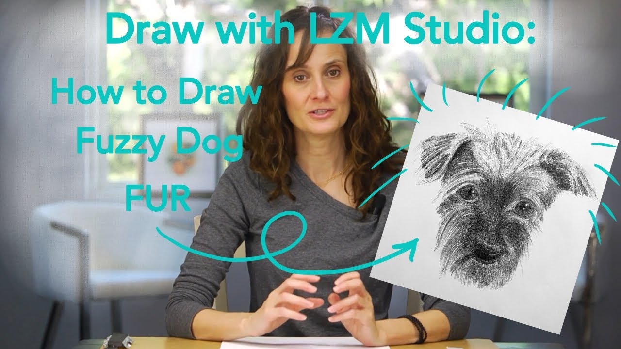 How to Draw Hair Pattern of Fuzzy Dog Fur - YouTube