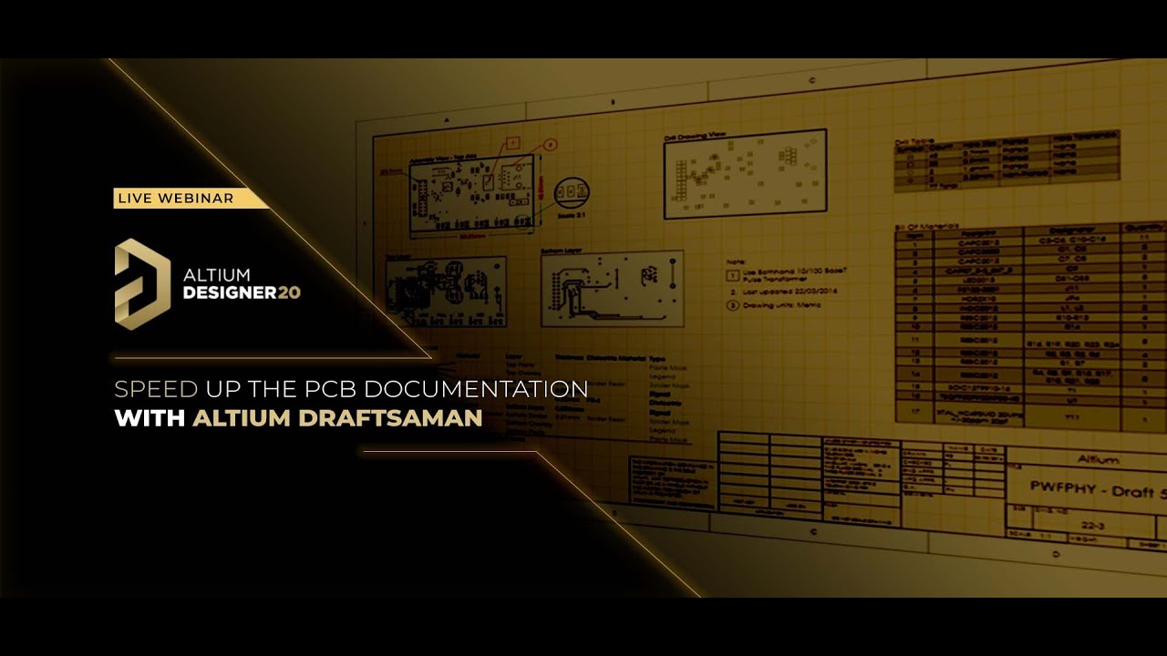 Webinar: Speedup the PCB Documentation with Altium Draftsman - YouTube