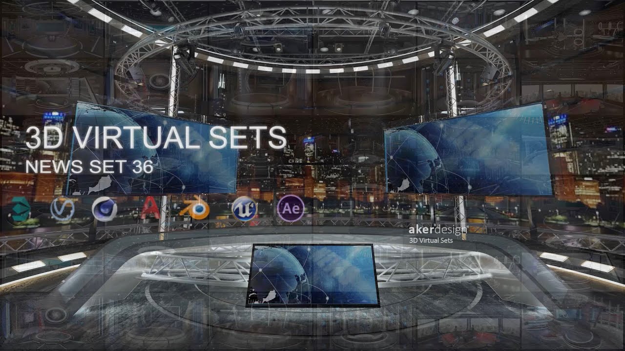 DOWNLOAD 3D VIRTUAL SET DESIGNS News studios, Talkshows, Stage events ...