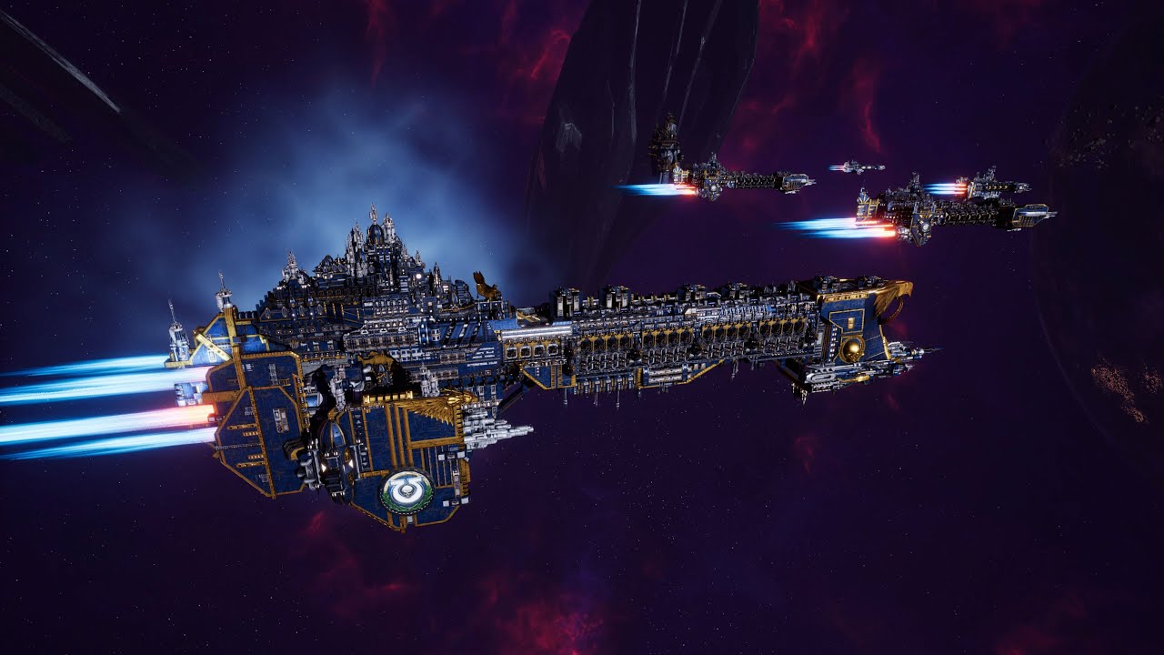 Ultramarines vs Orks - 4K Quality - Battlefleet Gothic Armada 2 - YouTube