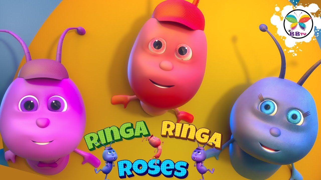 Ringa Ringa Roses | Nursery Rhymes For Kids | 3D Cartoon Songs ...