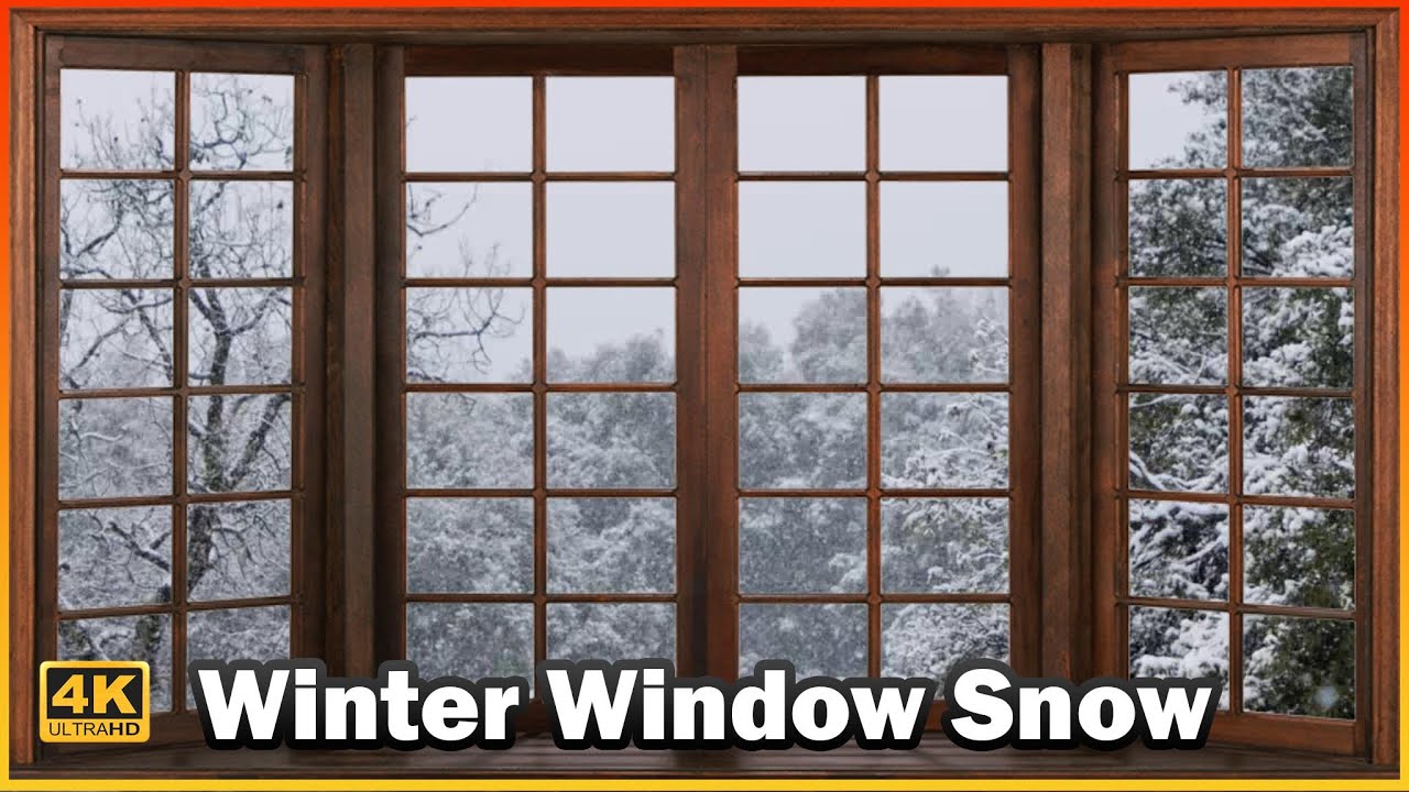 Winter Window Screen / Snow Scene Snow - YouTube