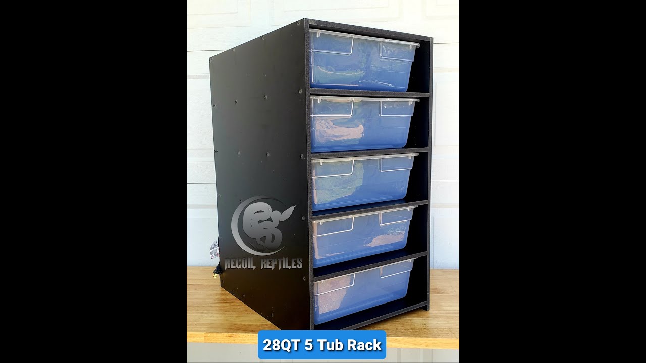 Recoil Reptiles Racks And Enclosures 5Tub Rack Assembly - YouTube