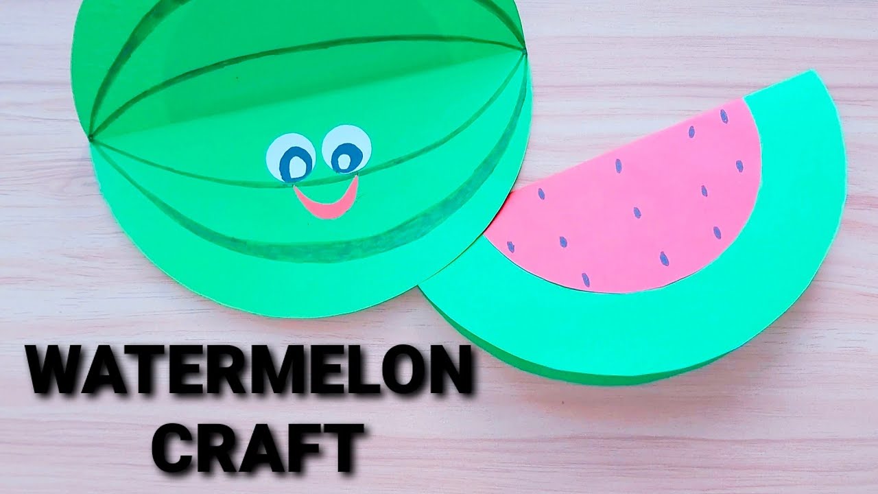 WATERMELON CRAFT / Paper watermelon / crafts with paper - YouTube