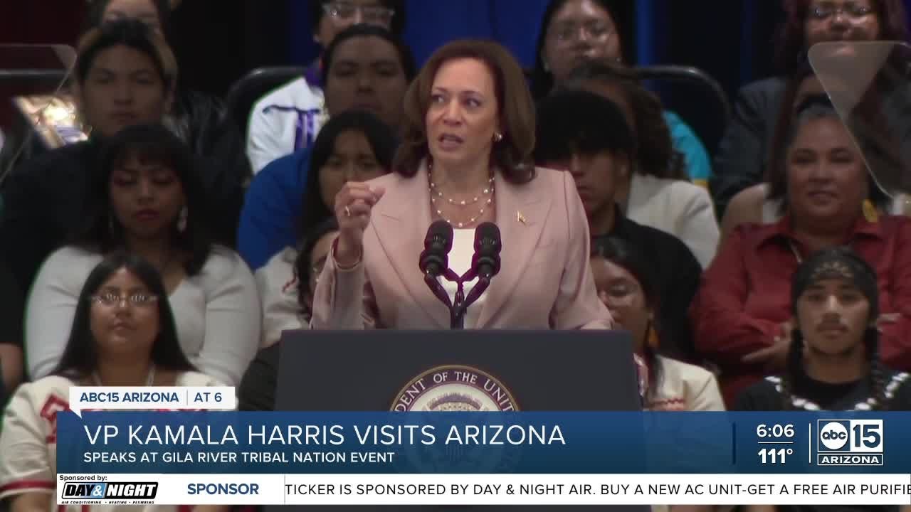 VP Kamala Harris visits Phoenix and the Gila River Indian Community ...