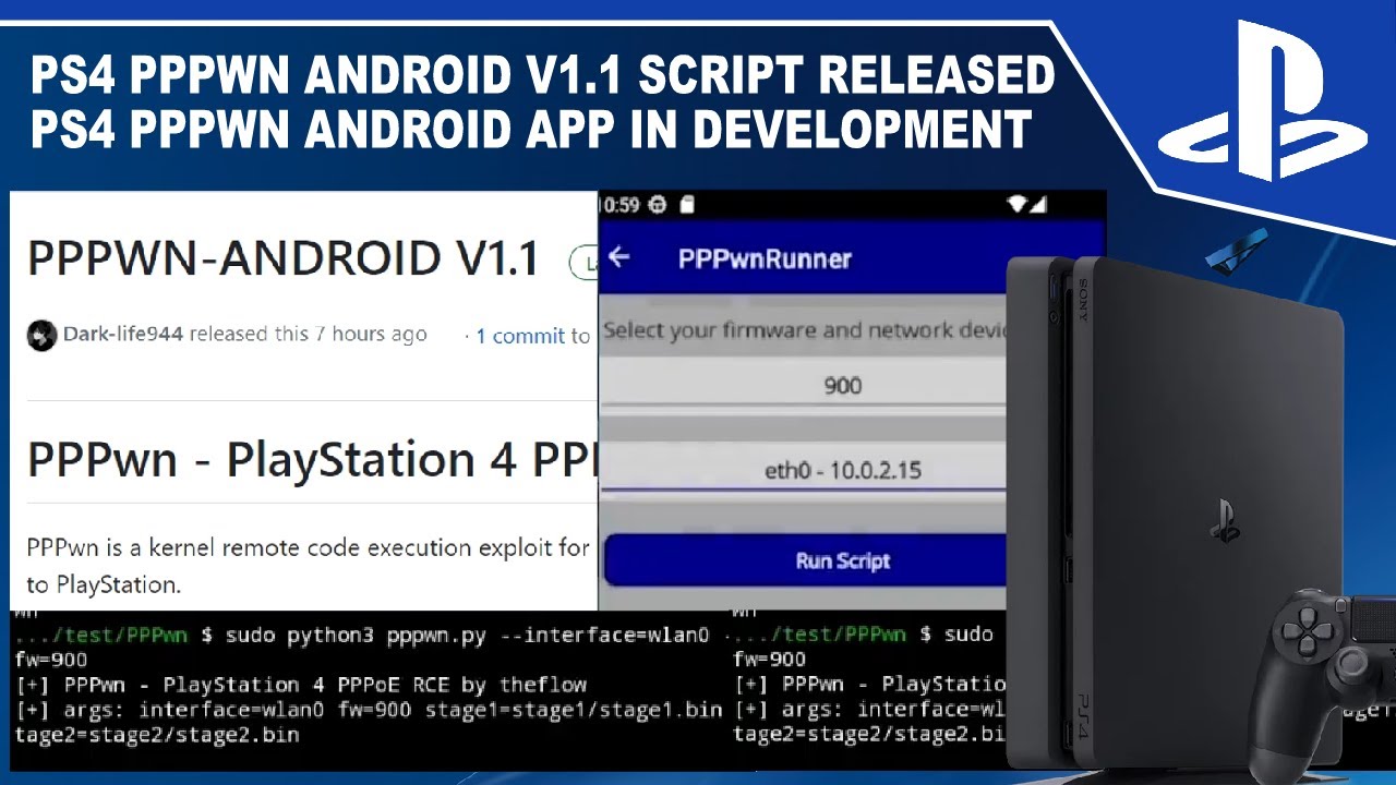Ps4 Pppwn Android V1 1 Released Pppwn From Web Browser Research Ps4 Jailbreak News Youtube