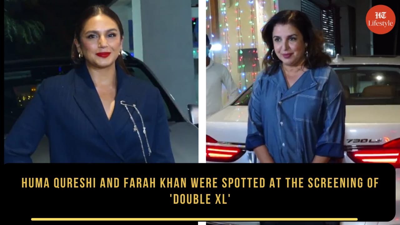 Bollywood Update: Huma Qureshi, Farah Khan & Anees Bazmee spotted at the screening of 'Double XL ...