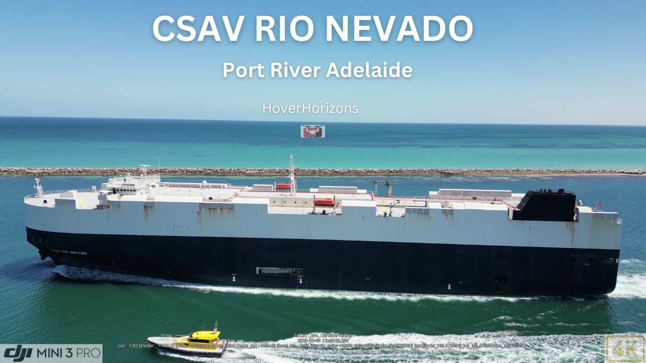 CSAV RIO NEVADO Car Carrier Port River Adelaide South Australia DJI ...