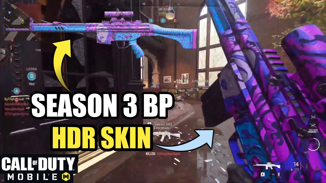 *NEW* Codm HDR Sniper Rifle S3 Battle Pass Skin Season 3 And Season 4 ...