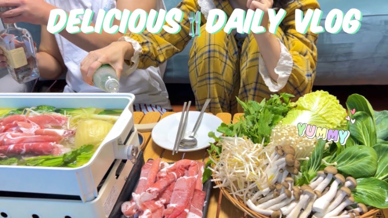 Subvlog 신혼요리 브이로그날씨 찰떡 샤브샤브갈치조림고추장찌개곱창호박만두참치김밥어묵우동 먹는 집밥 일상