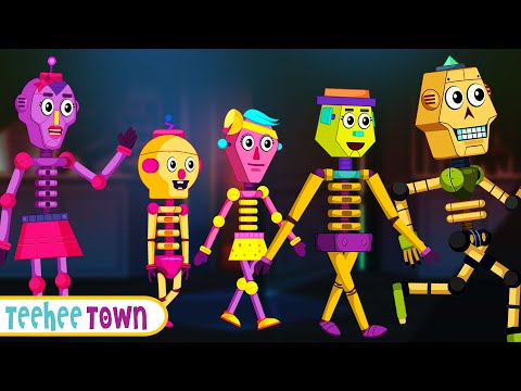 Skeleton Robots Finger Family | Halloween Songs for Kids | ABC Learning Club