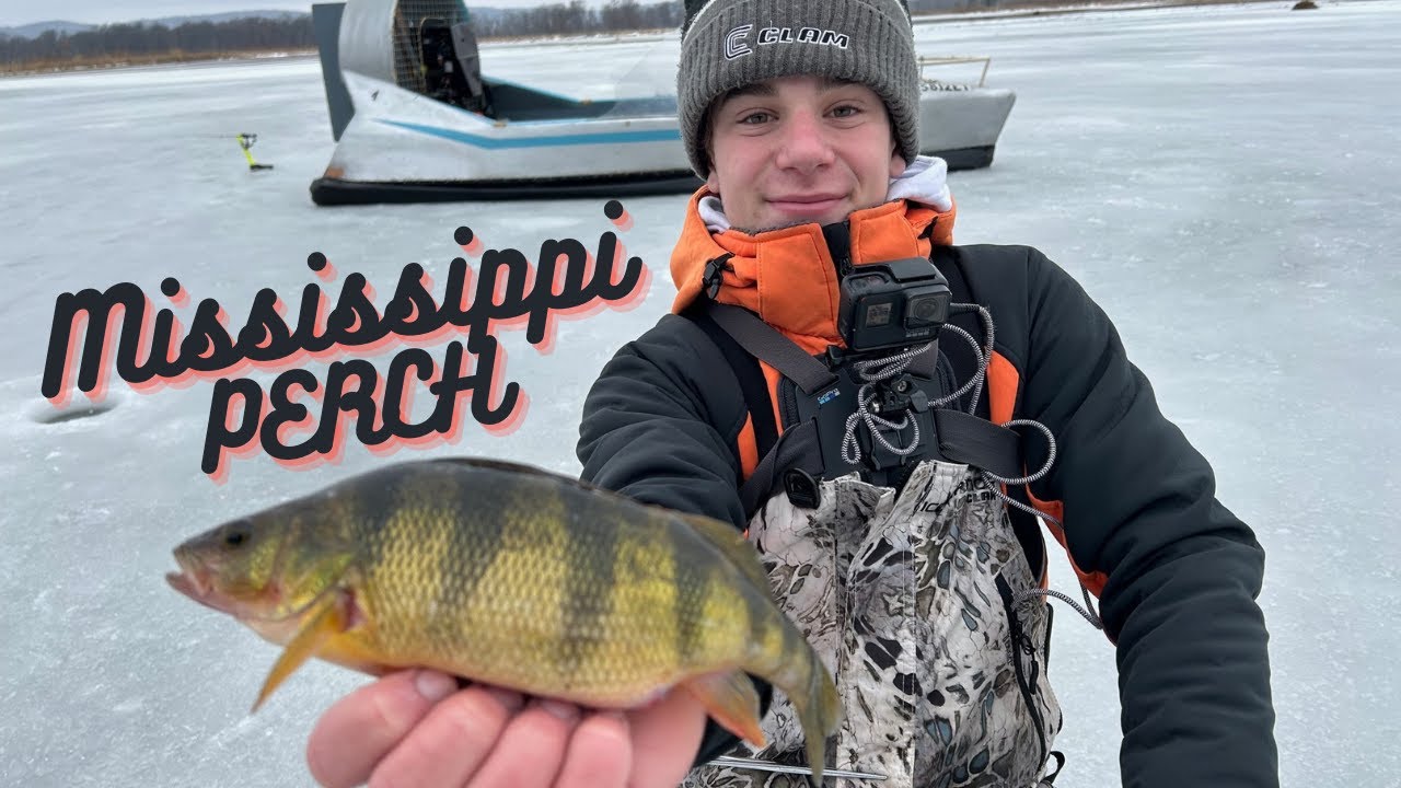 MISSISSIPPI RIVER PERCH - HOVER CRAFT ICE FISHING - YouTube