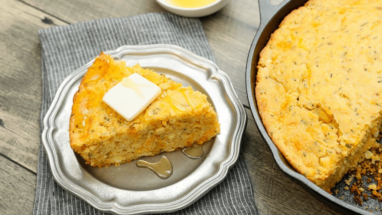 Cheddar Chive Corn Bread - YouTube
