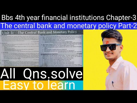 Bbs 4th year/Financial institutions/Unit-3/Central bank & monetary ...