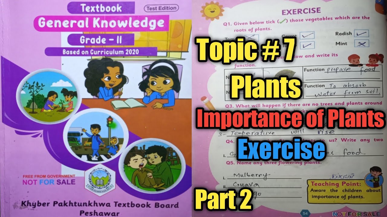 Class 2 new course General knowledge |Topic#7| Importance of Plants and ...