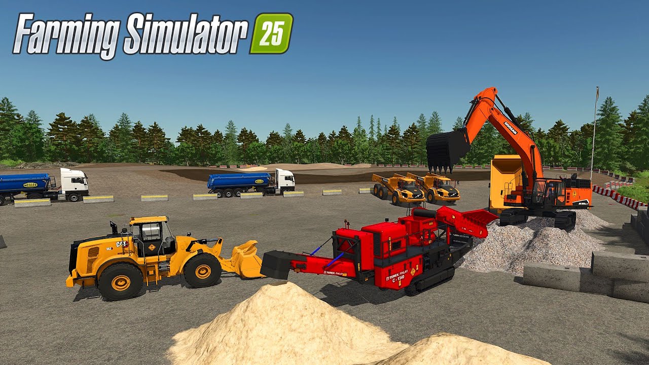 Farming Simulator 25 🚧 Testing the cone crusher at NF Marsch 4X Map 🚧 ...