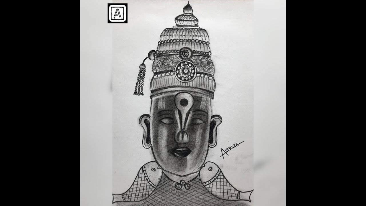 How to draw Lord Vitthal step by step - YouTube