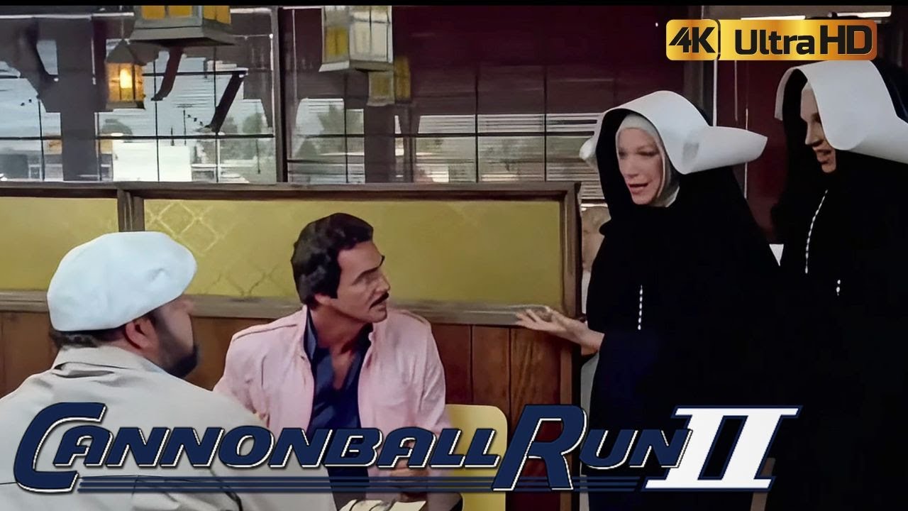 Cannonball Run II (1984) JJ & Victor Meet Marcie & Betty Dressed As ...