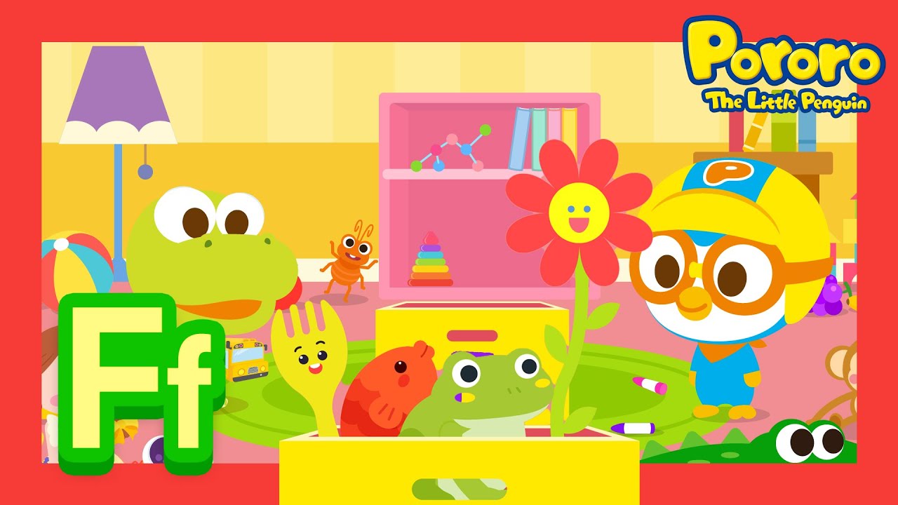Pororo Phonics F | Letter F for a Frog | ABC Alphabet Song | Letter ...