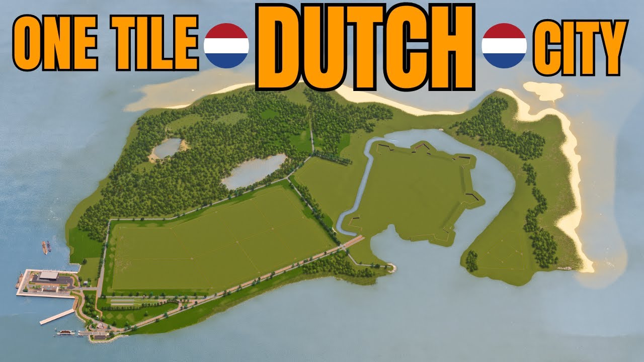 ONE TILE DUTCH CITY | Cities: Skylines Netherlands - YouTube