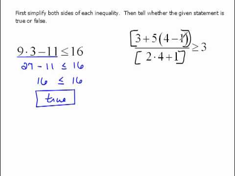 Simplifying Inequalities 1.2 - YouTube