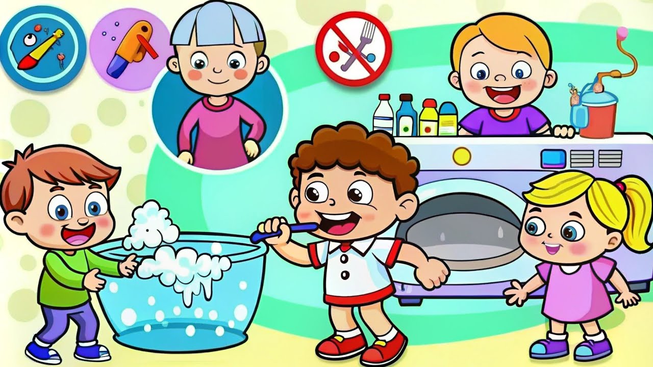 Wash your hands Children's Song | Wash us - Healthy habits Song | Kids ...