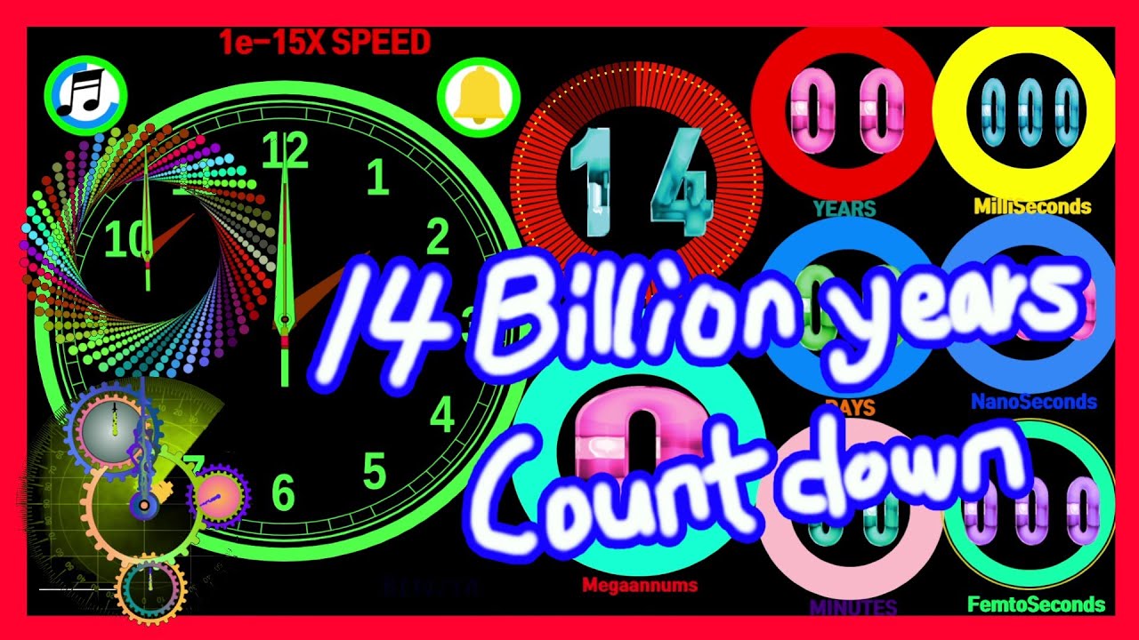 [Speed Feeling] 14 Billion years(14gigaannum) timer countdown alarm🔔 ...