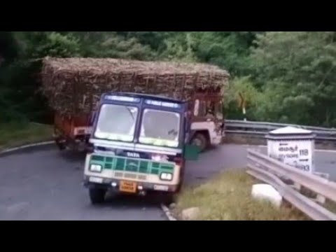 Dhimbam Ghat Road 6Wheel Fully loaded vehicle Turning Hairpin Bend ...