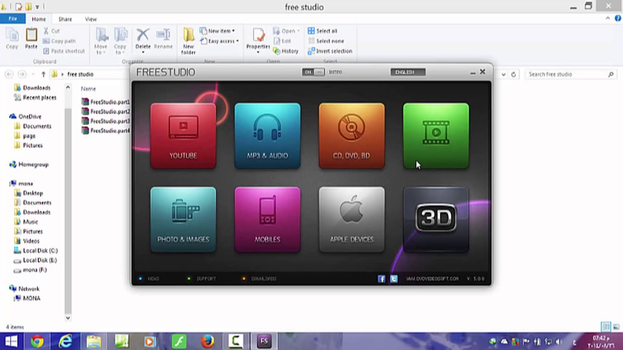 شرح برنامج free studio - YouTube