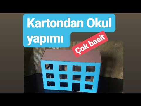 KARTONDAN OKUL YAPIMI