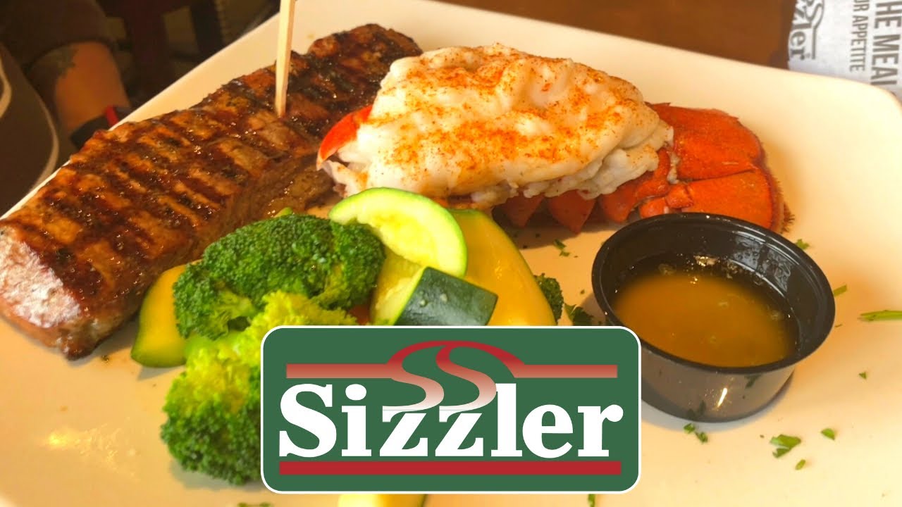 STEAK AND LOBSTER AT SIZZLER - YouTube