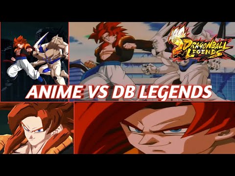ANIME VS DB LEGENDS!! LF SSJ4 GOGETA Side by Side Anime References ...